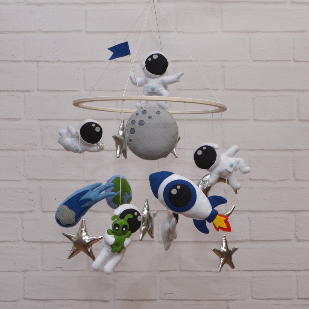 Nursery Decor Space. Baby Mobile Solar System. Crib Mobile Moon. Crib ...