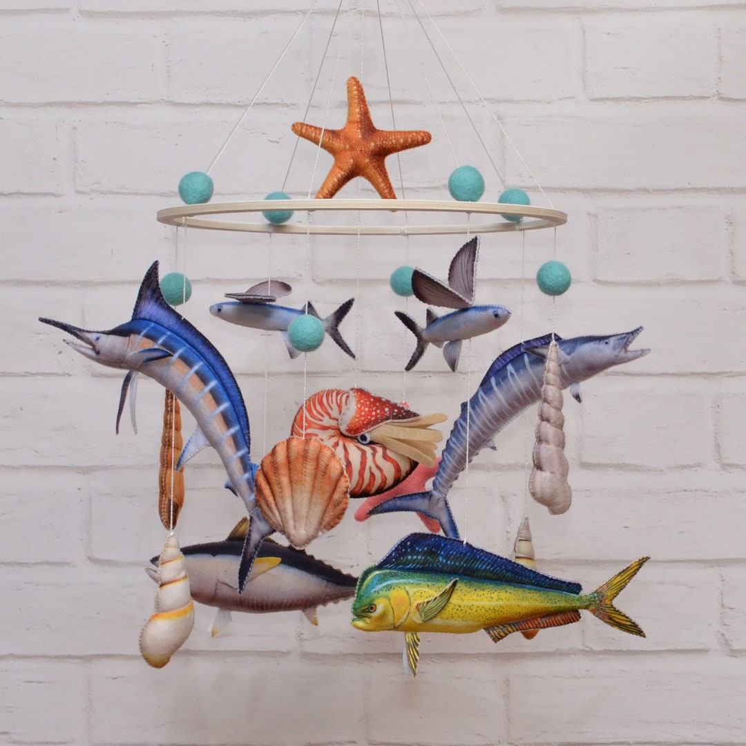 Baby Mobile Ocean. Crib Mobile Fishing. Baby Shower Gift. Fishing Decor ...