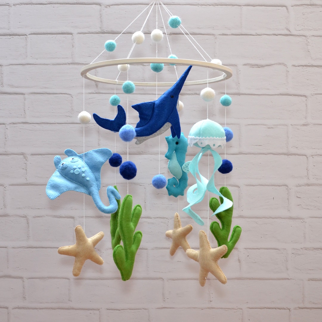 Baby Mobile Ocean. Nursery Decor Ocean. Crib Mobile. Baby Mobile Boy ...