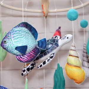 Baby Mobile Ocean. Nursery Mobile. Crib Mobile Fish. Custom Baby Mobile ...