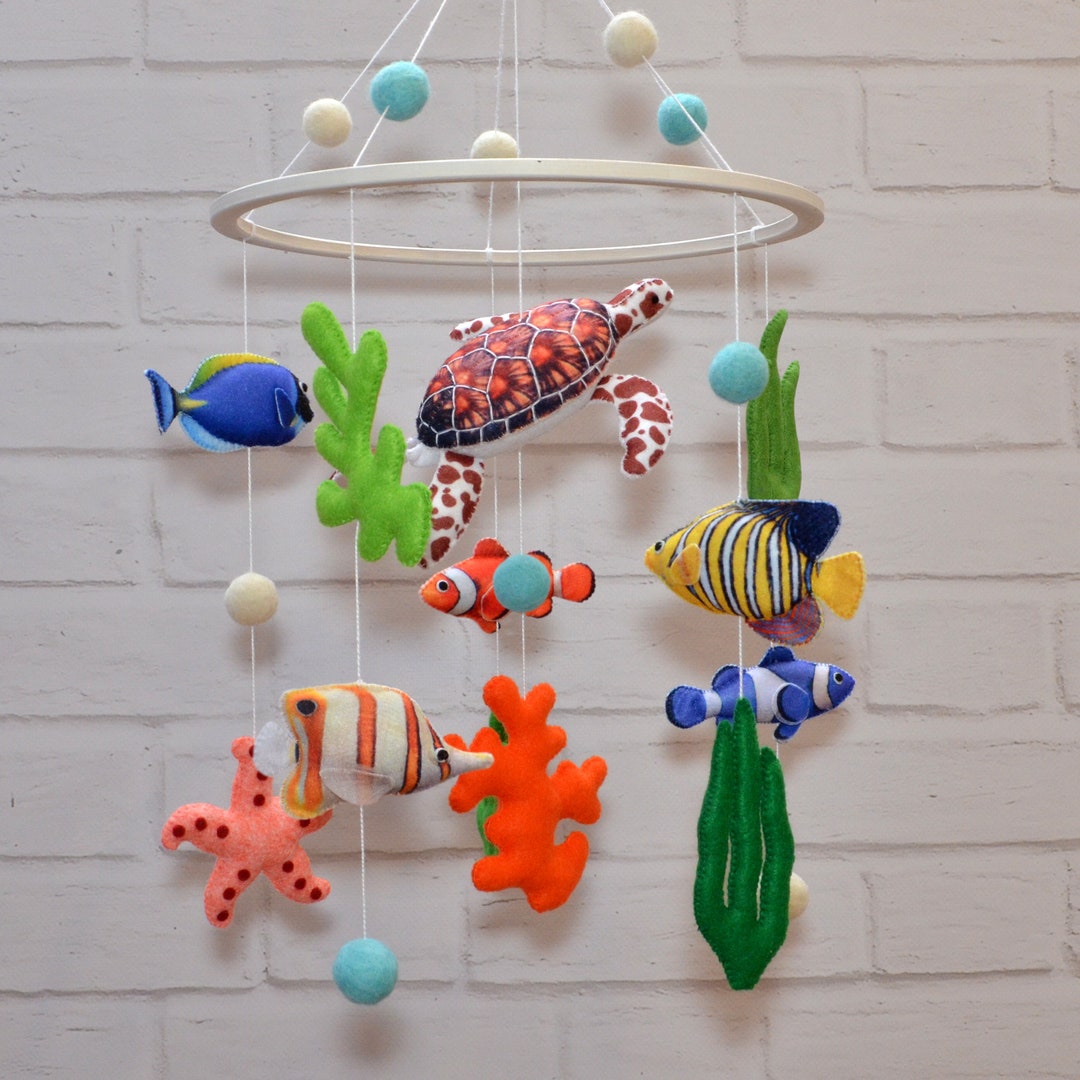 Baby Mobile. Nursery Decor Ocean. Crib Mobile Sea. Hanging Mobile Fish ...