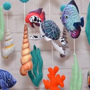 Baby Mobile Ocean. Nursery Mobile. Crib Mobile Fish. Custom Baby Mobile ...