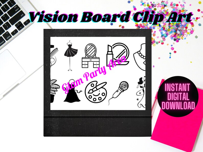 Vision Board Clip Art And Boarders Etsy México