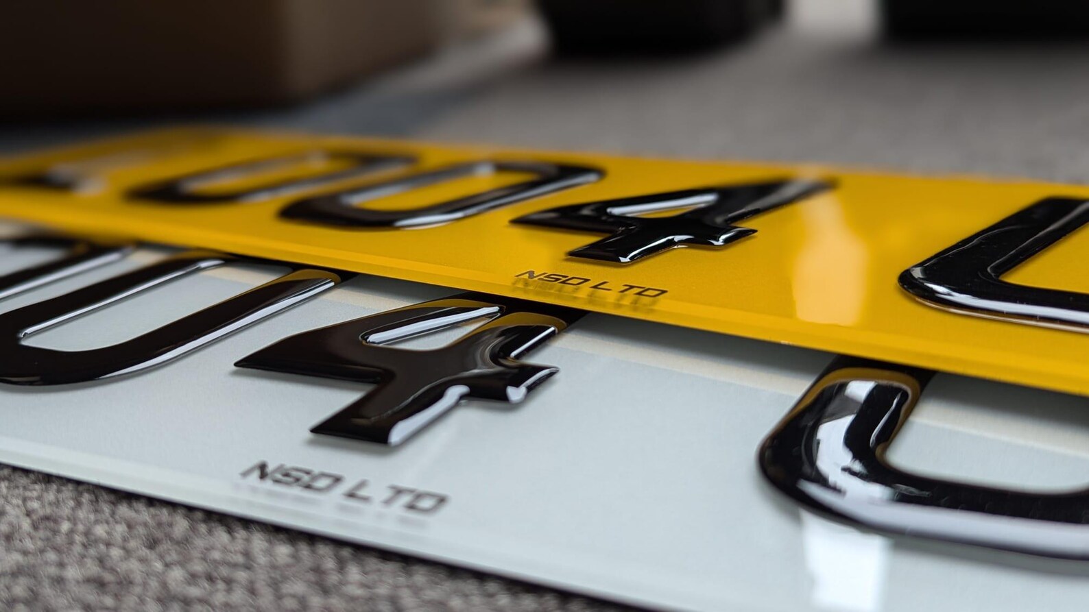 UK Road Legal 3D Gel Pair Car Registration Number Plates Mot DVLA ...