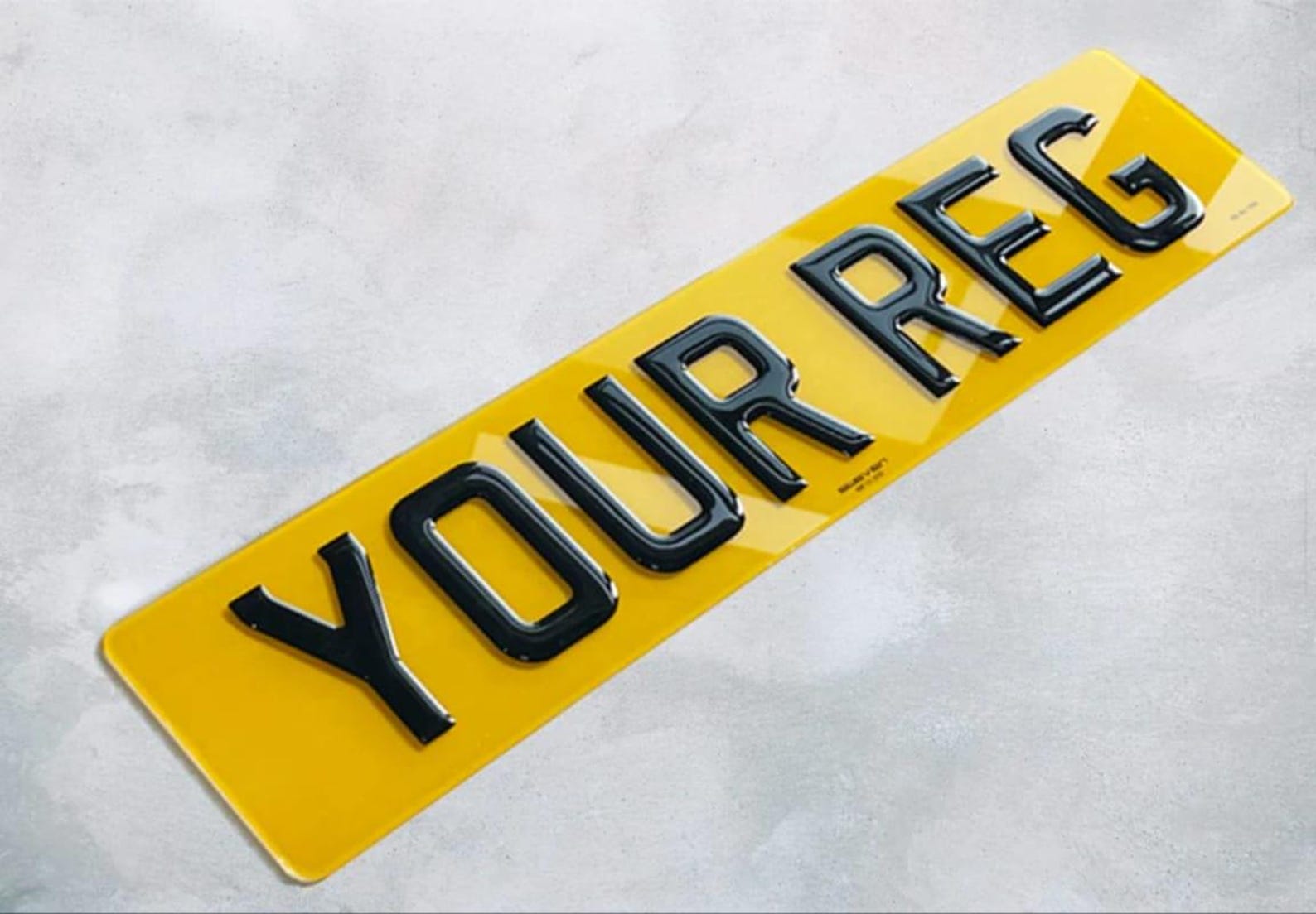 UK Road Legal 3D Gel Pair Car Registration Number Plates Mot DVLA ...