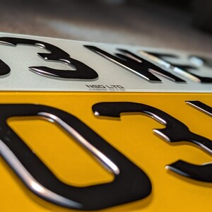 UK Road Legal 3D Gel Pair Car Registration Number Plates Mot DVLA ...