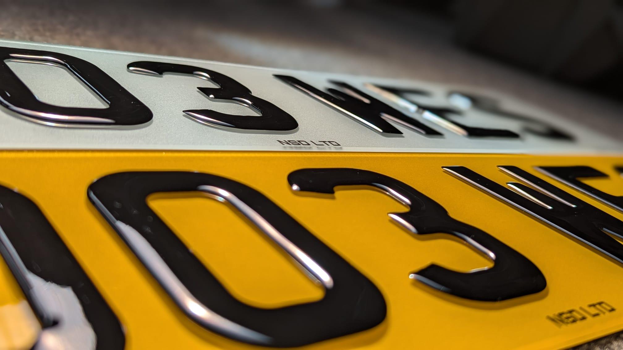 UK Road Legal 3D Gel Pair Car Registration Number Plates Mot DVLA ...