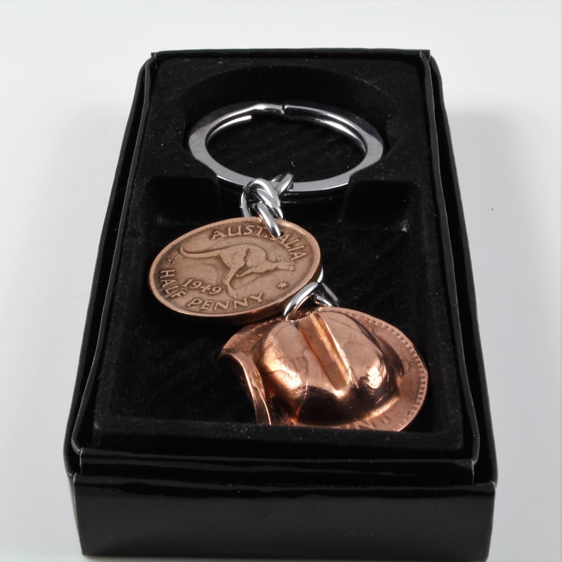 Australian Diggers Slouch Hat One Penny With Half Penny Key Ring - Etsy