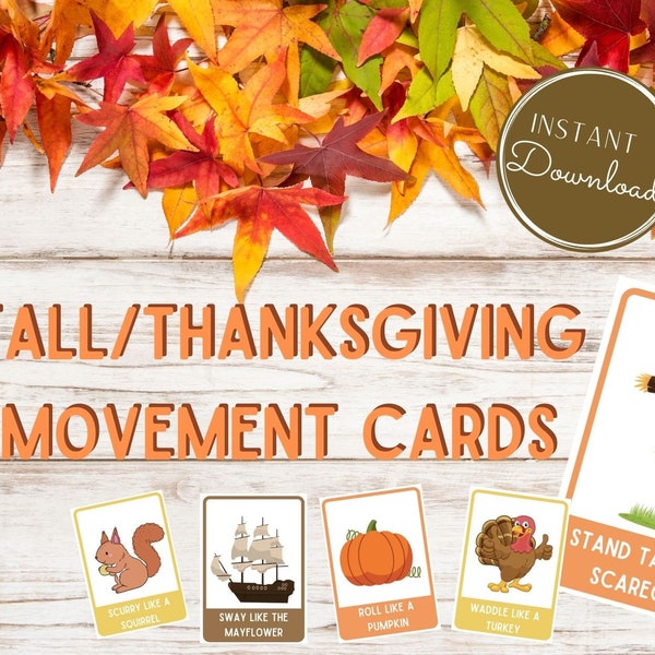 Movement Cards - Etsy