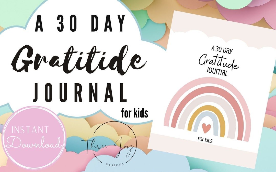 Gratitude Journal | Gratitude Journal for Kids | 30 Days of Gratitude ...