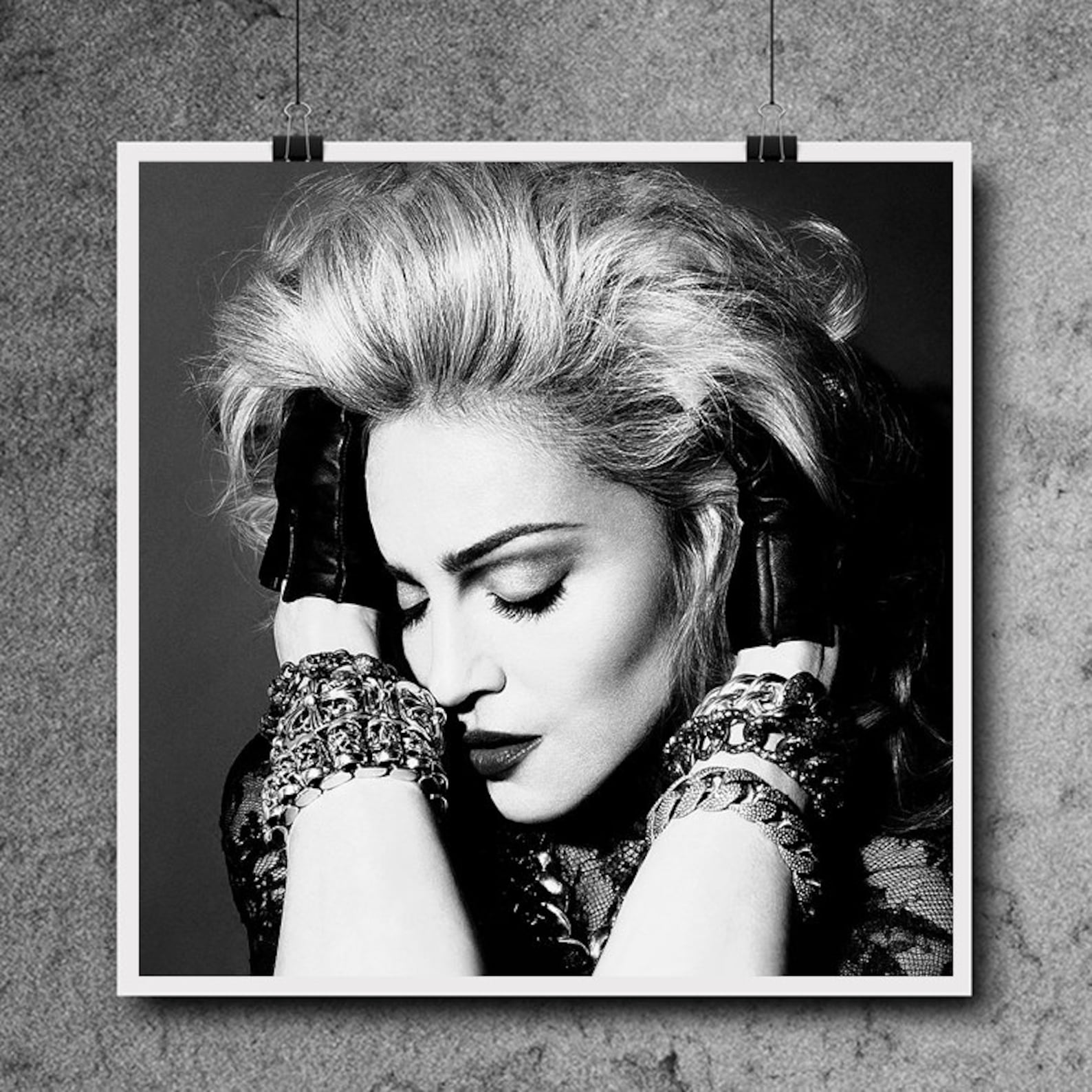 Madonna Print Black and White poster Madonna Poster Music | Etsy