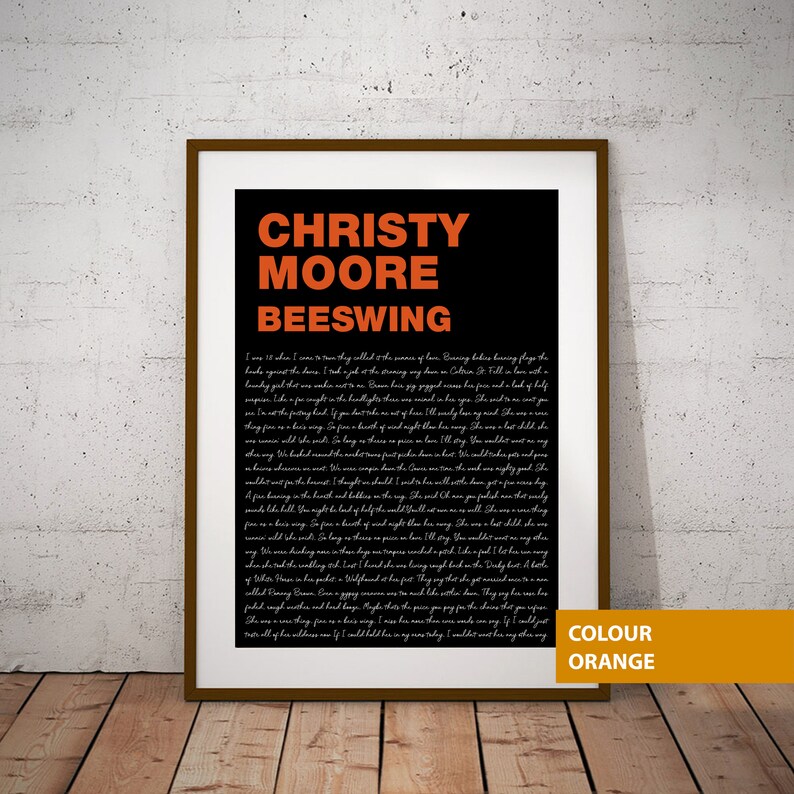 Christy Moore Beeswing Poster Art Print Irish Ireland Song - Etsy