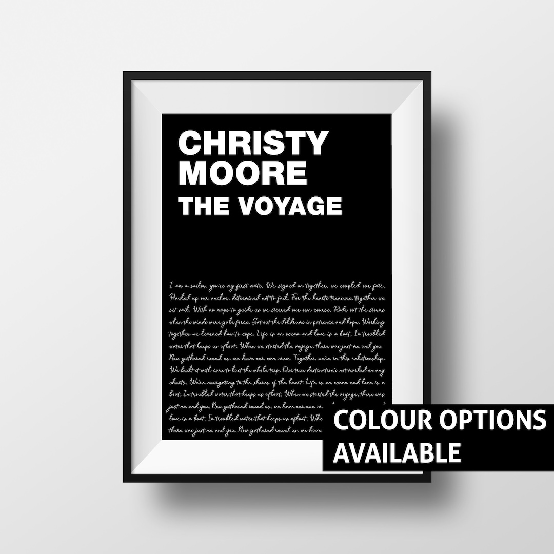 Christy Moore The Voyage Poster Art Print Irisch Irland Songtexte Dubliners Luke Kelly The ...
