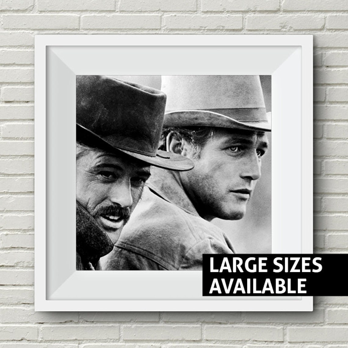 Paul Newman Print, Robert Redford Print, Black and White, Pin-up, Old ...
