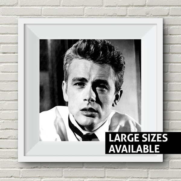 James Dean Black White Poster - Etsy