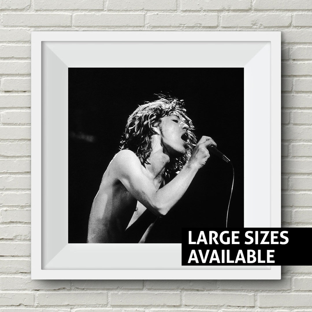 Mick Jagger Print Poster Rolling Stones Art Print Music Black White ...