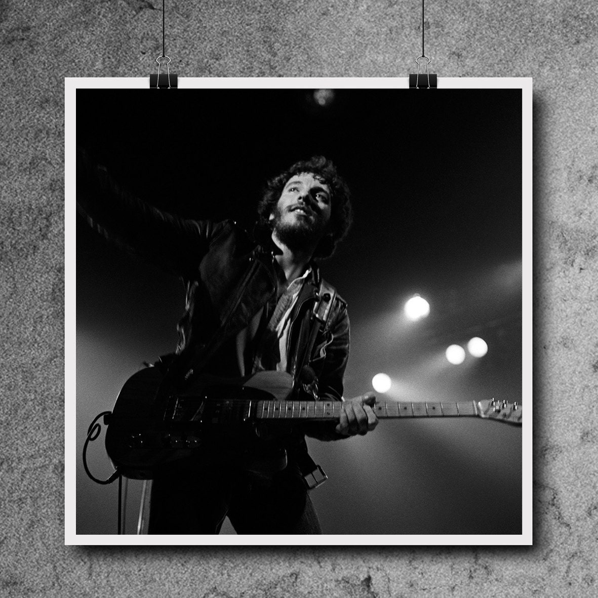 Bruce Springsteen Print Born in the USA Classic Black and | Etsy