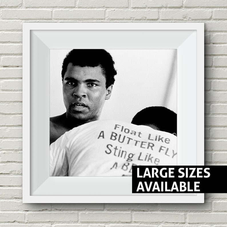 Muhammad Ali Print, Classic Black and White Art, Iconic Art Print, Wall ...