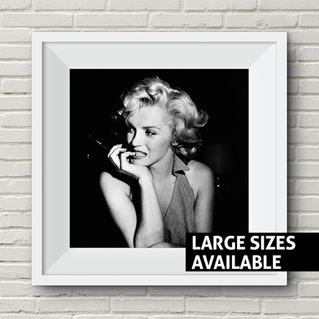 Marilyn Monroe Poster Monroe Poster Marilyn Print Black and White Print ...