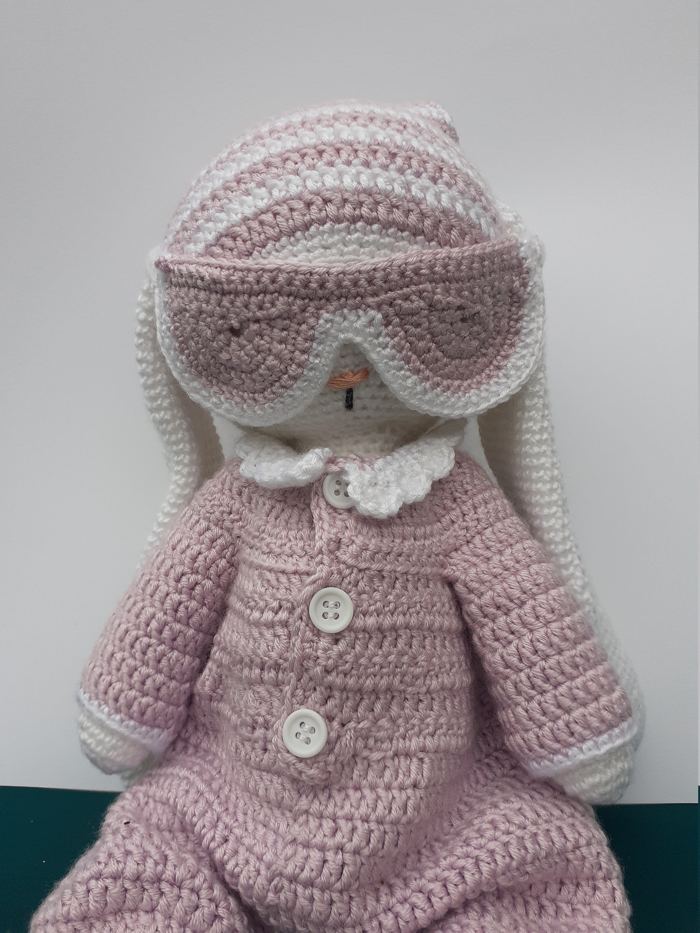 Handmade Crochet Polushka Sleepy Bunny - Etsy UK
