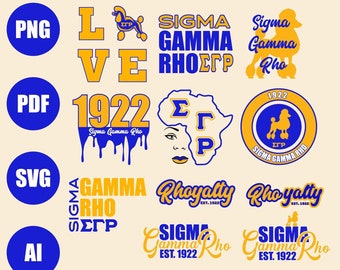 Sigma Gamma Rho Svg - Etsy