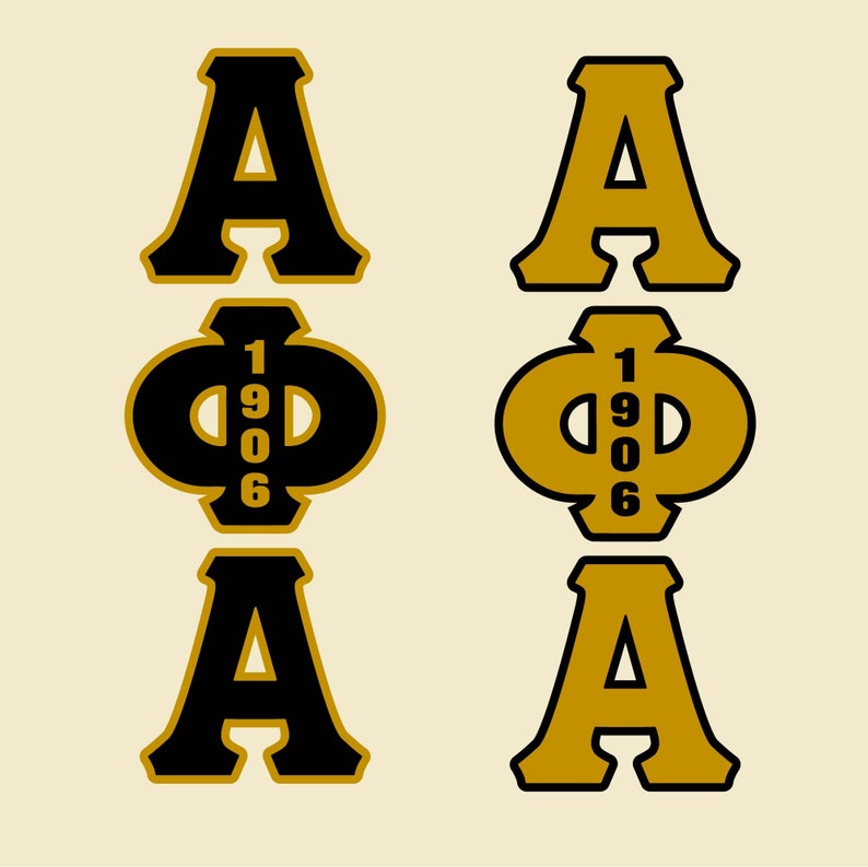 Alpha Phi Alpha Vertical Letters 1906 Knockout Greek - Etsy