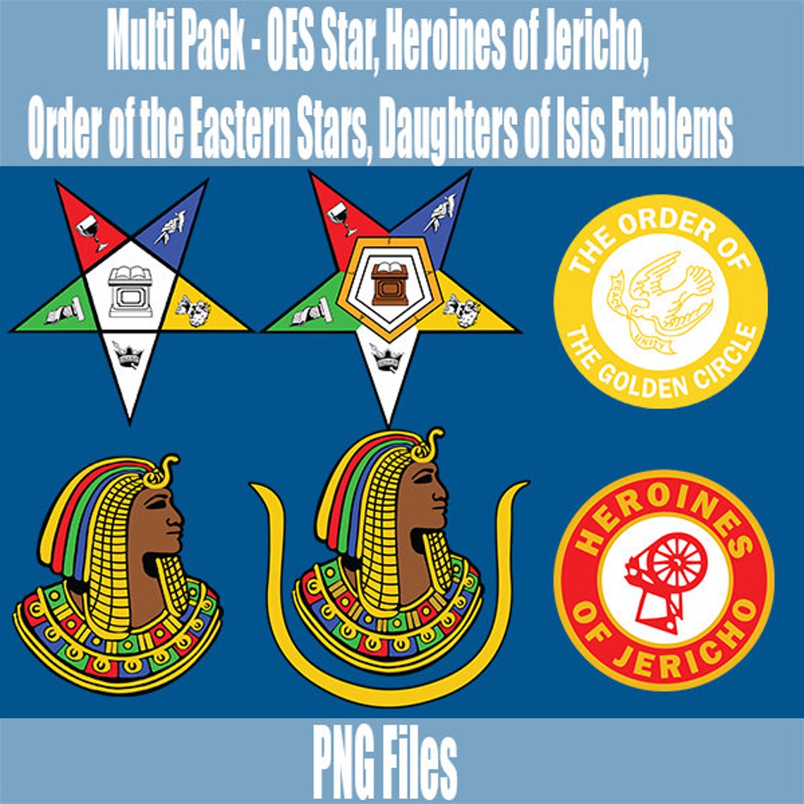 Multi-Pack Emblems OES Heroines of Jericho Duaghters of | Etsy