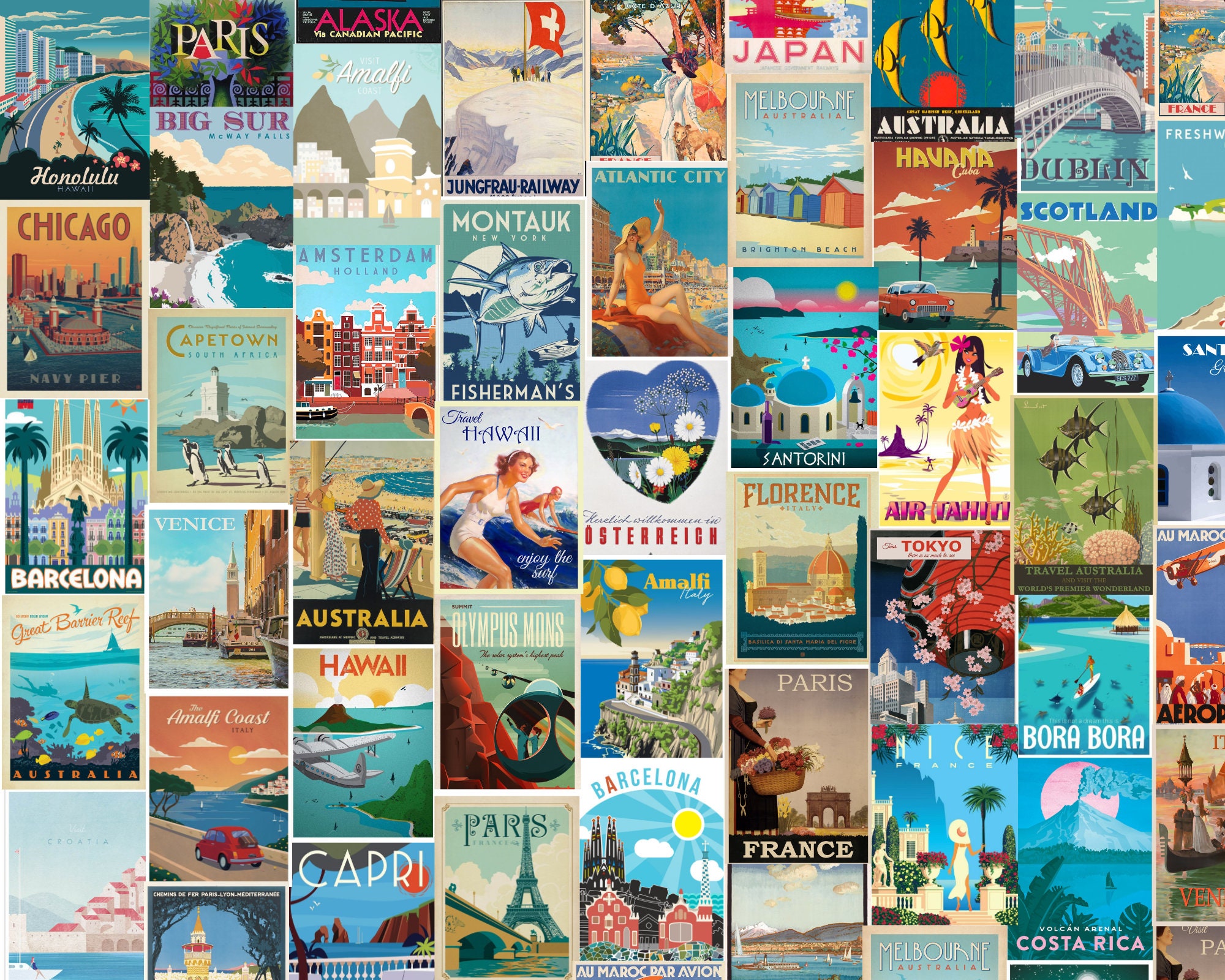 Vintage Travel Collage