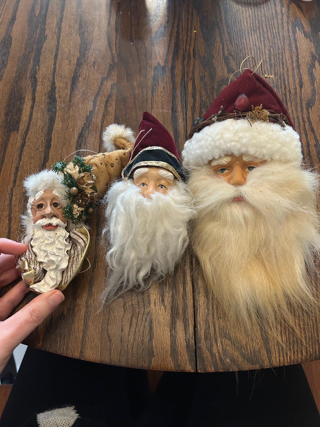 Vintage Santa Head Ornaments - Etsy