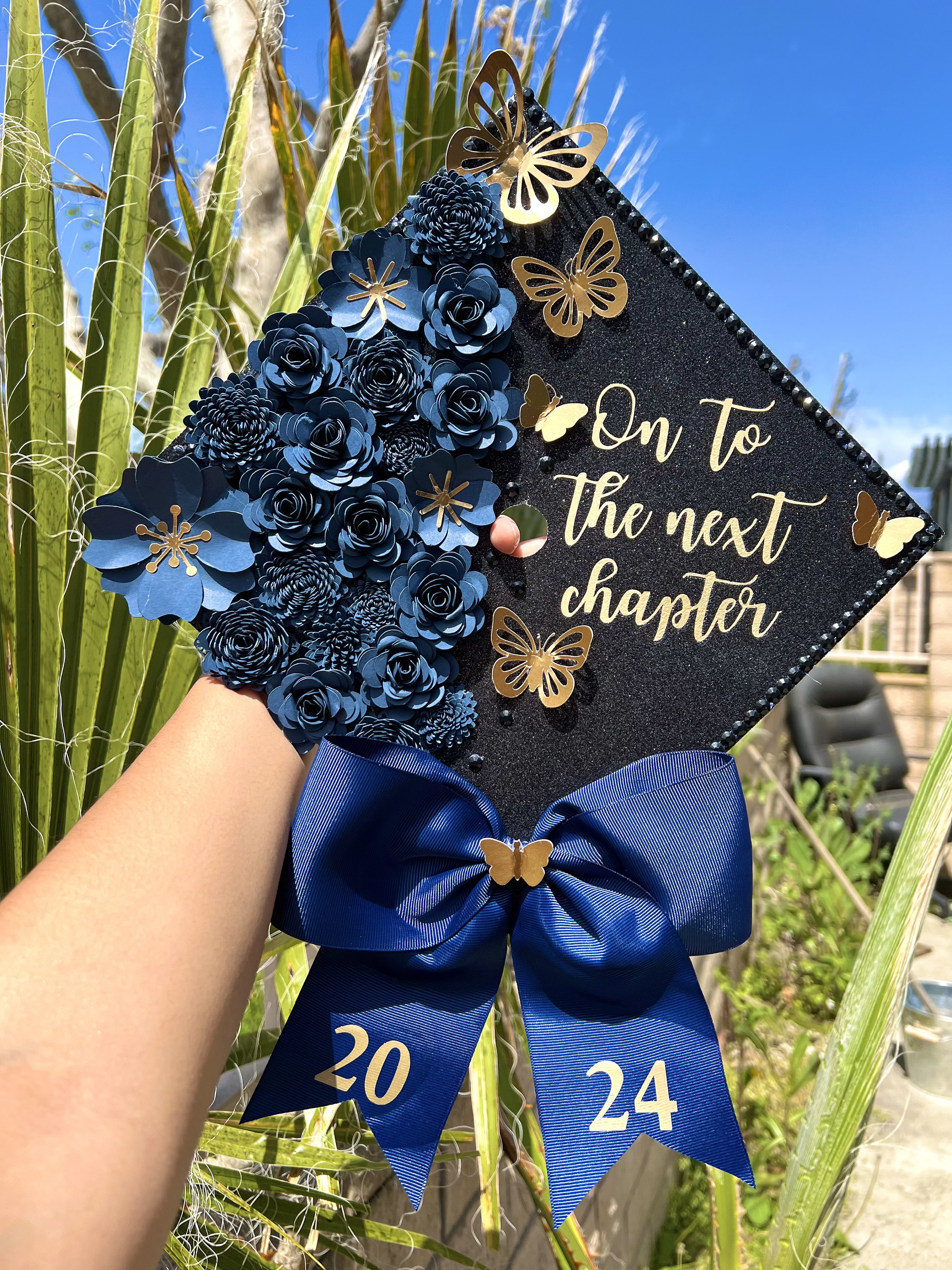 Navy Blue Grad Cap 2024 - Etsy