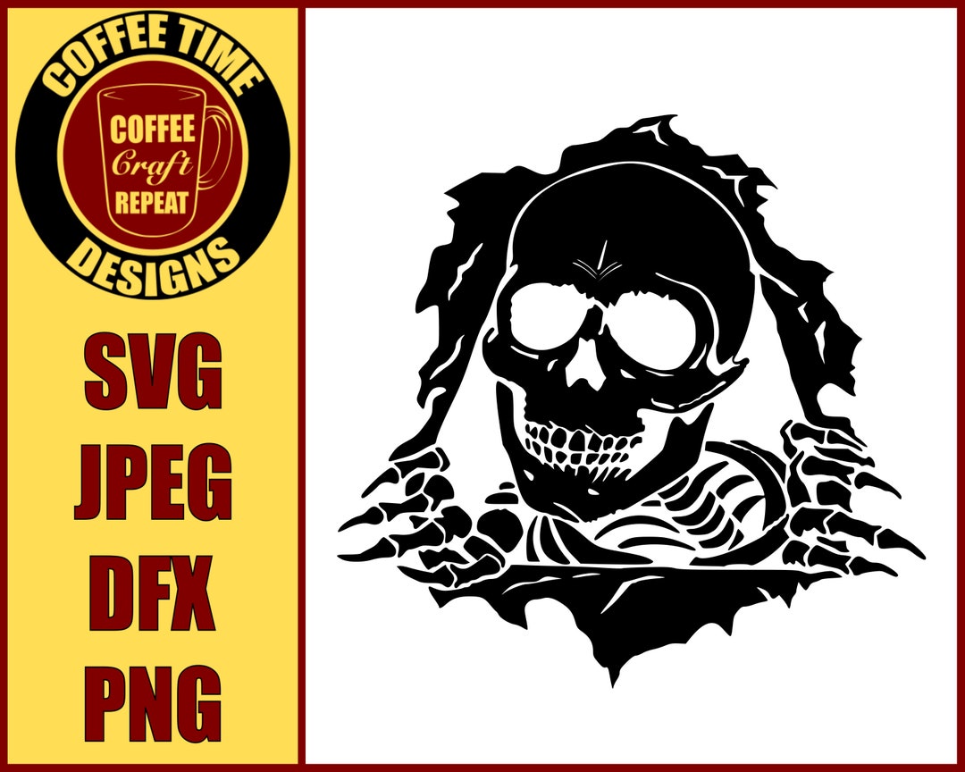 Skeleton Bursting Out SVG - Etsy