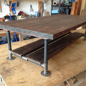 Rustic Industrial Coffee Table - Etsy