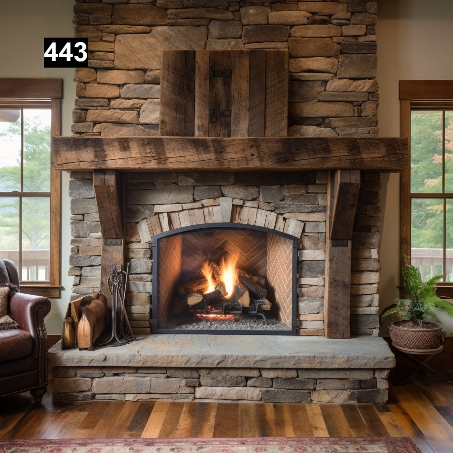 Regal Looking Reclaimed Wood Beam Fireplace Mantel With Legs #443 - Etsy