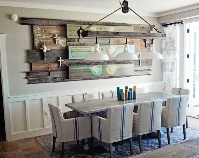 The Farm Beam Wood Plank Pulley Chandelier - Etsy Canada