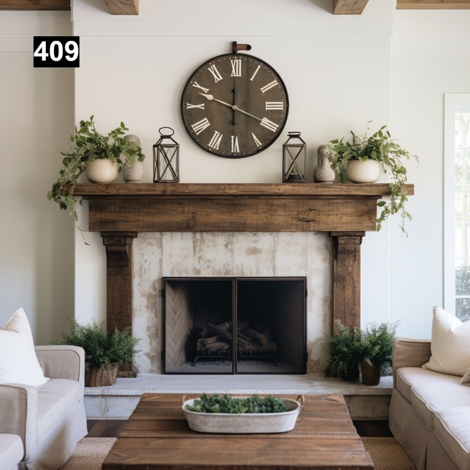 Regal Looking Reclaimed Wood Beam Fireplace Mantel With Legs 409 - Etsy ...