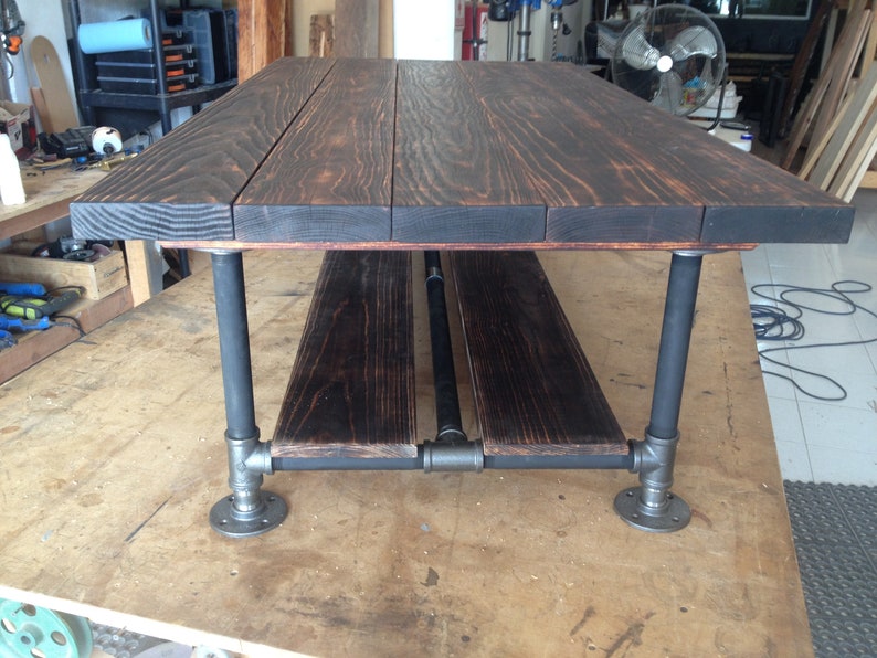 Rustic Industrial Coffee Table - Etsy