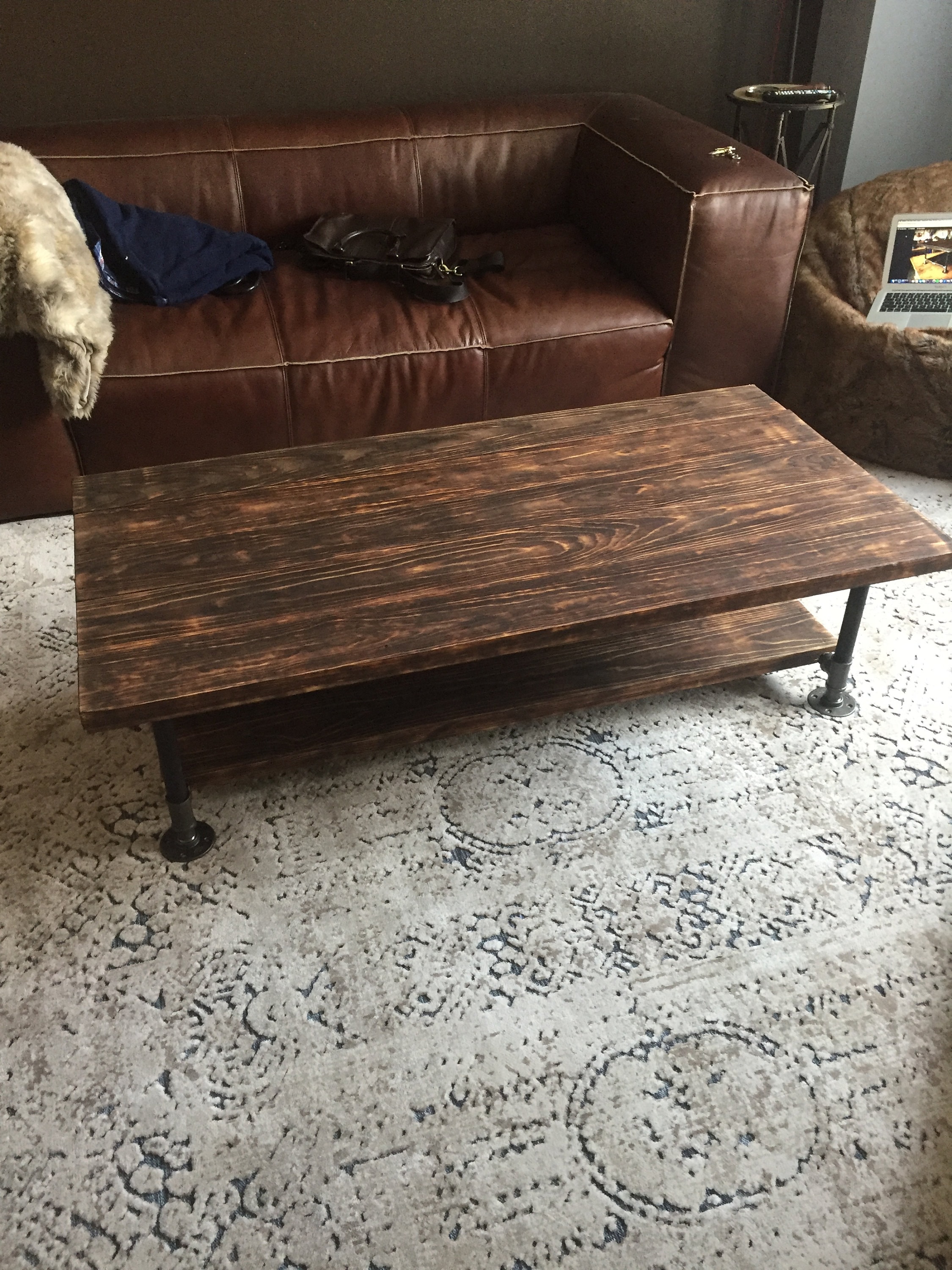 Rustic Industrial Coffee Table - Etsy