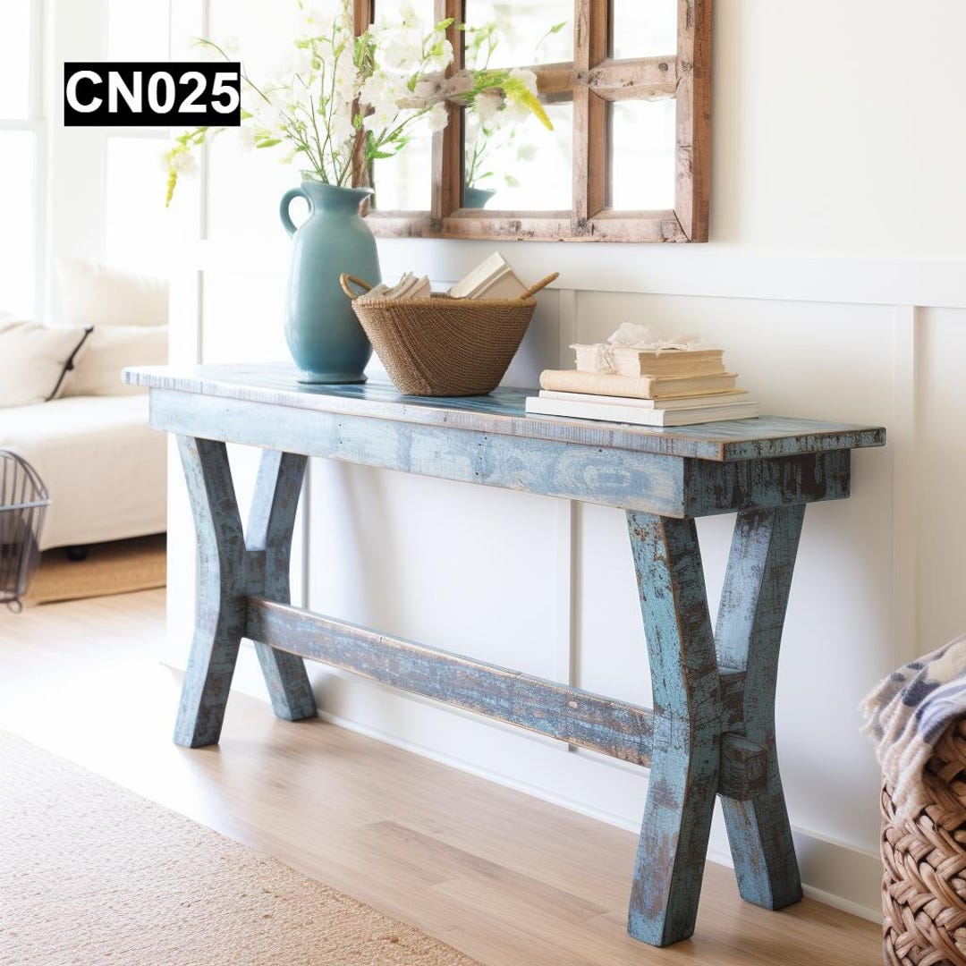 Rustic Reclaimed Wood Console Tables CN025 - Etsy