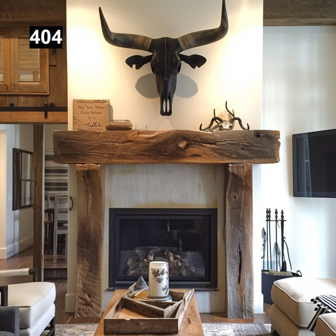 Regal Looking Reclaimed Wood Beam Fireplace Mantel With Legs #404 - Etsy