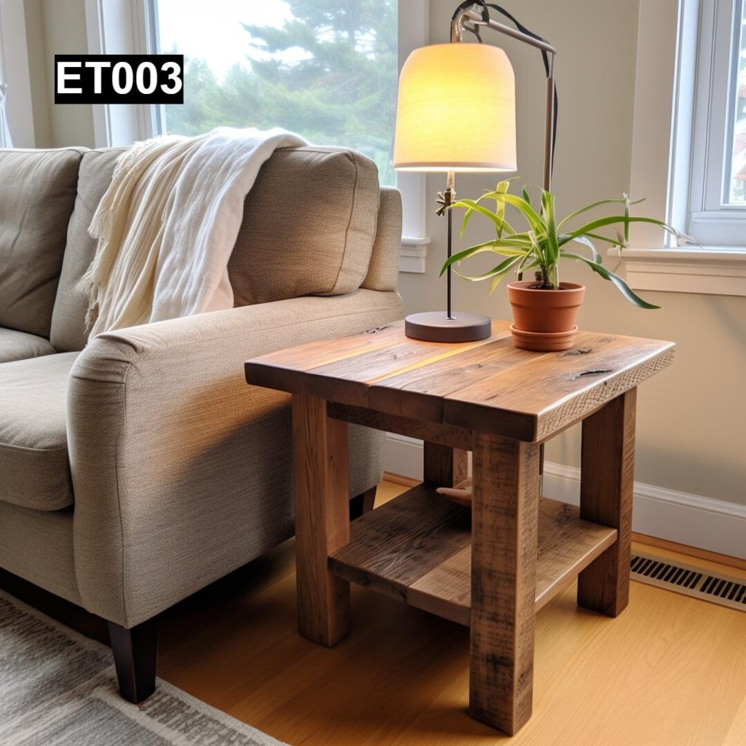 Rustic Reclaimed Wood End Tables ET003 - Etsy