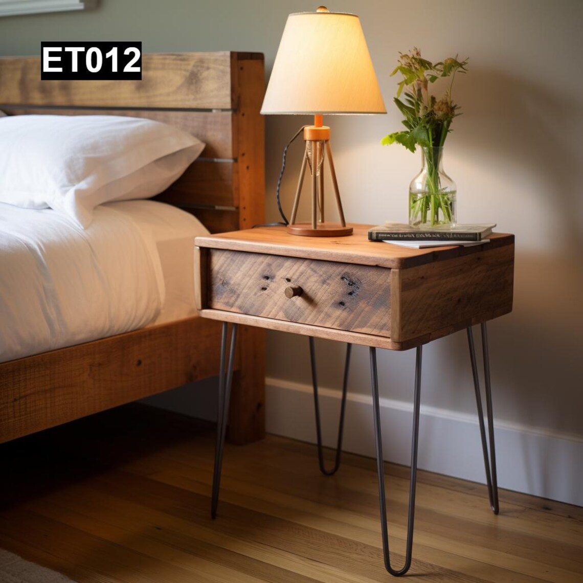 Rustic Reclaimed Wood End Tables ET012 - Etsy