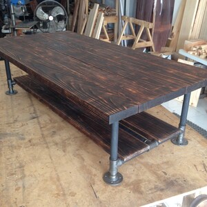 Rustic Industrial Coffee Table - Etsy