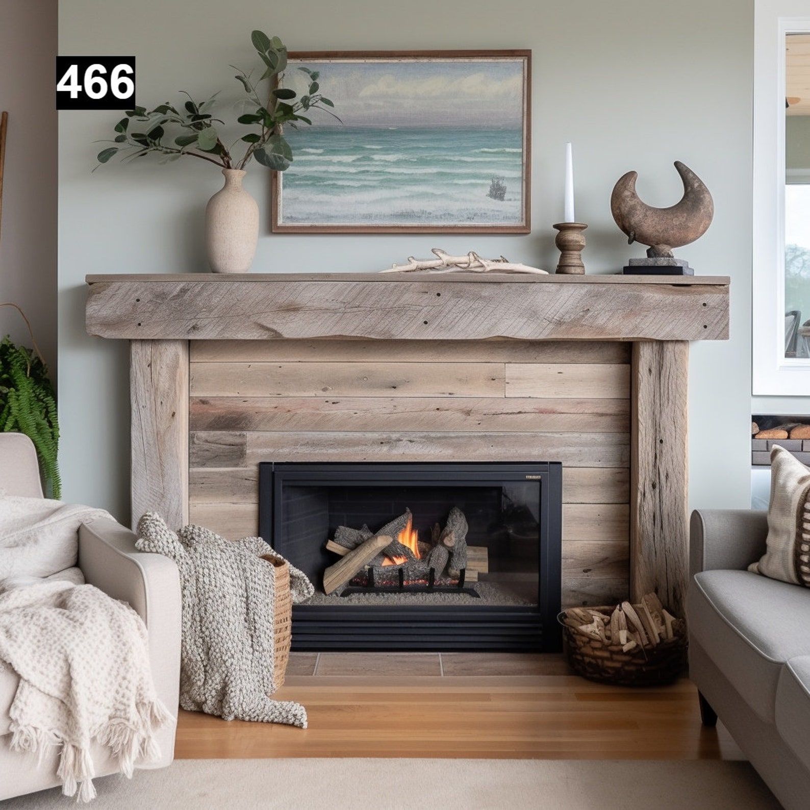 Regal Looking Reclaimed Wood Beam Fireplace Mantel With Legs #466 - Etsy