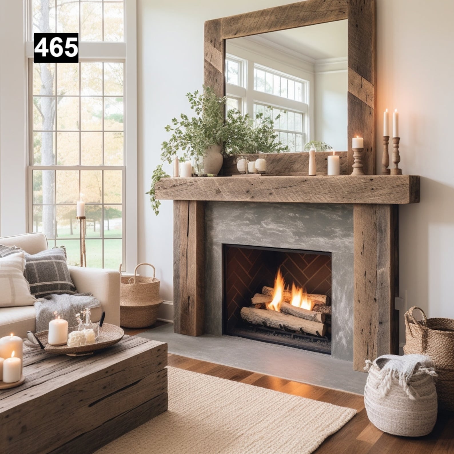 Regal Looking Reclaimed Wood Beam Fireplace Mantel With Legs #465 - Etsy