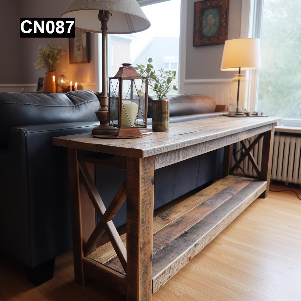 Rustic Reclaimed Wood Console Tables CN087 - Etsy