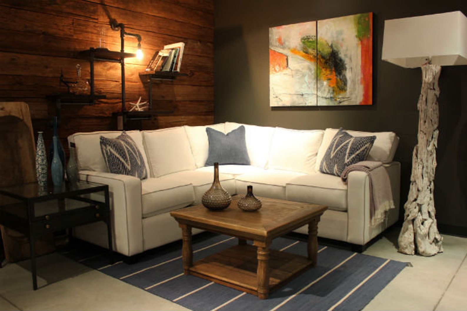 Rustic Industrial Wood and Pipe Wall Shelf - Etsy