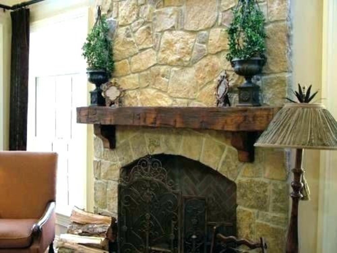 Rustic Reclaimed Fireplace Mantel Century-old Wood Beam, Personalized ...