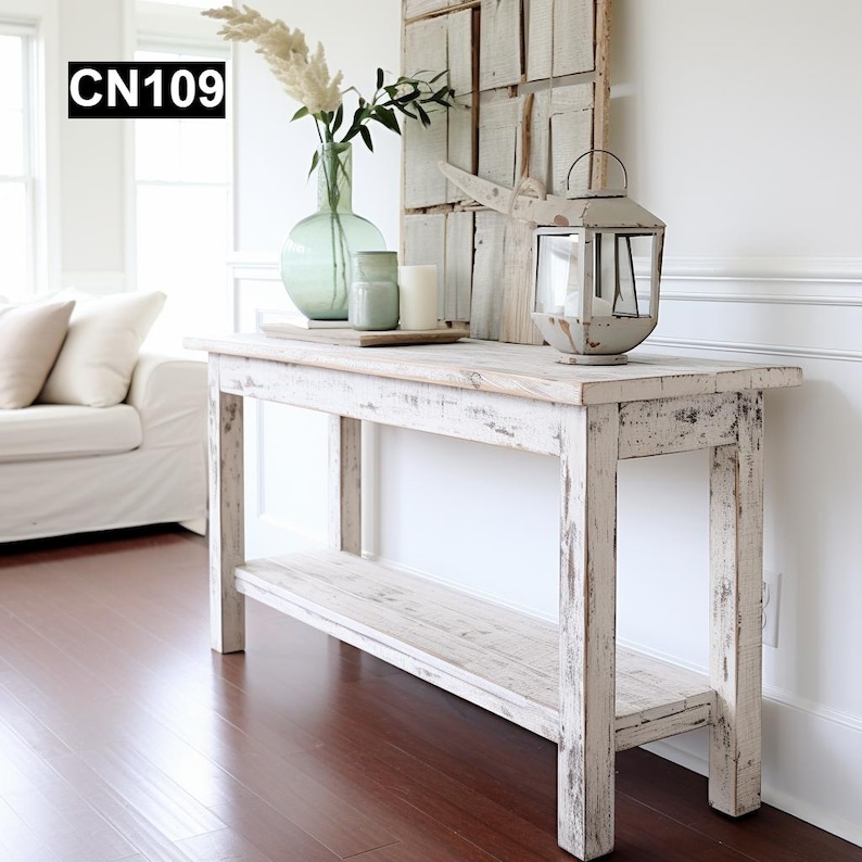Rustic Reclaimed Wood Console Tables CN109 - Etsy