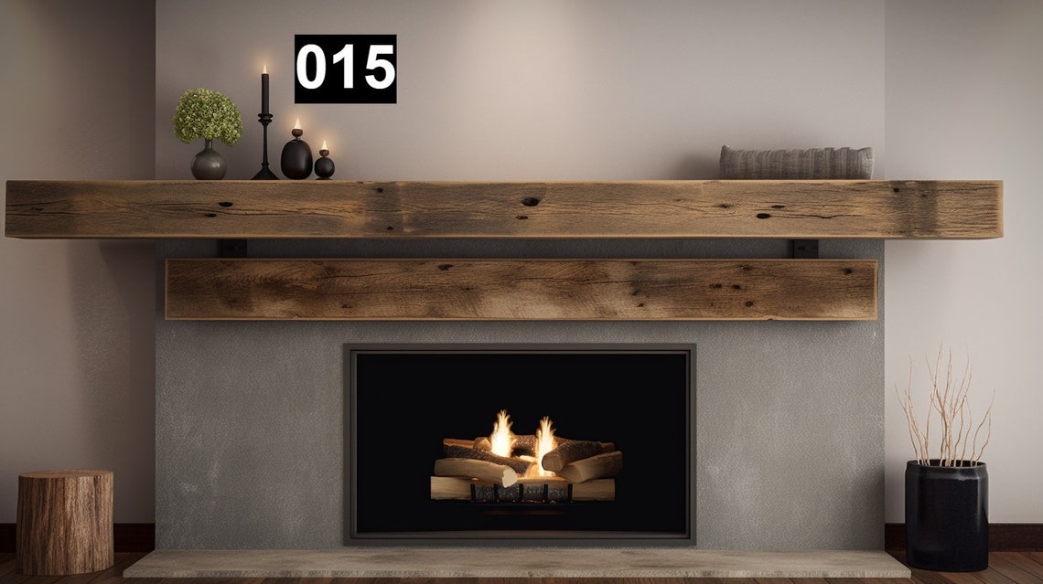 Beautiful Simple Reclaimed Wood Beam Mantel #015 - Etsy