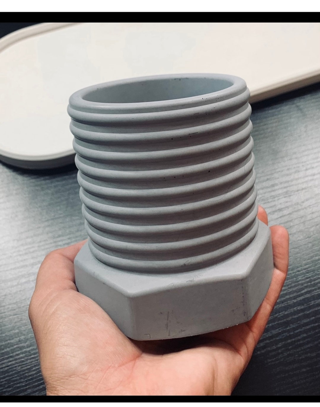 Cement Bolt Planter, Screw Pot, Concrete Bolt Vase, Concrete Pot, Plant ...